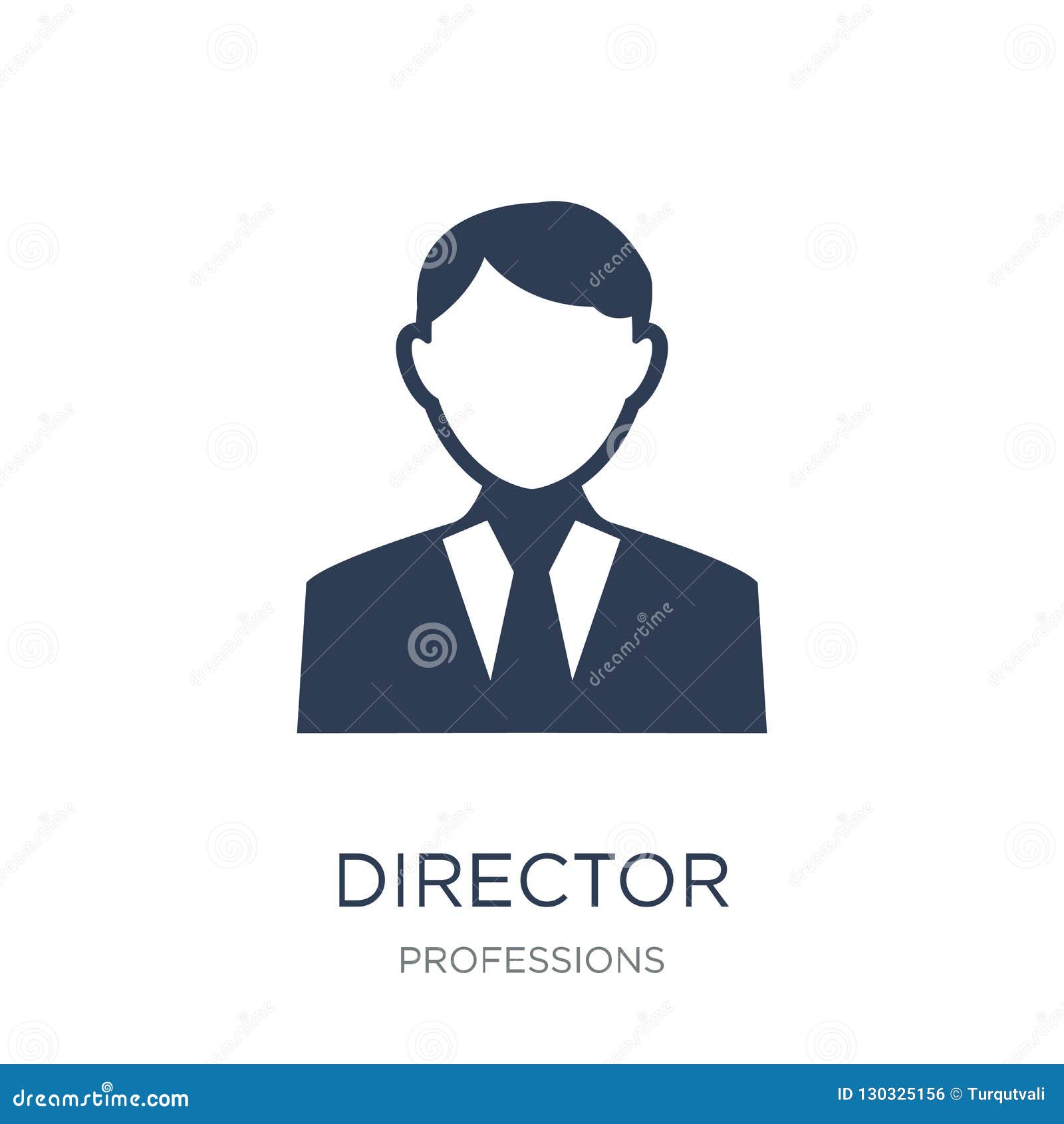Director Icon. Trendy Flat Vector Director Icon on White Background ...