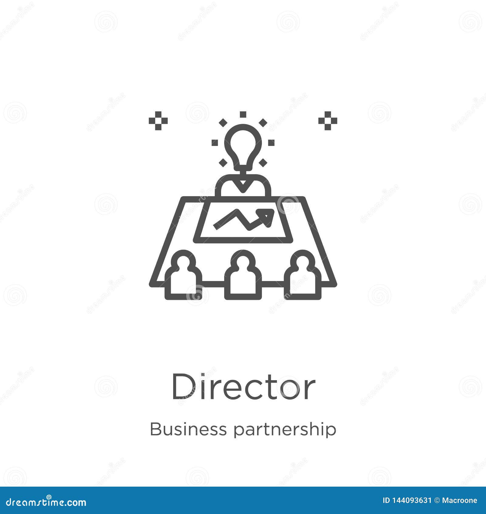 Director Icon Vector from Business Partnership Collection. Thin Line ...