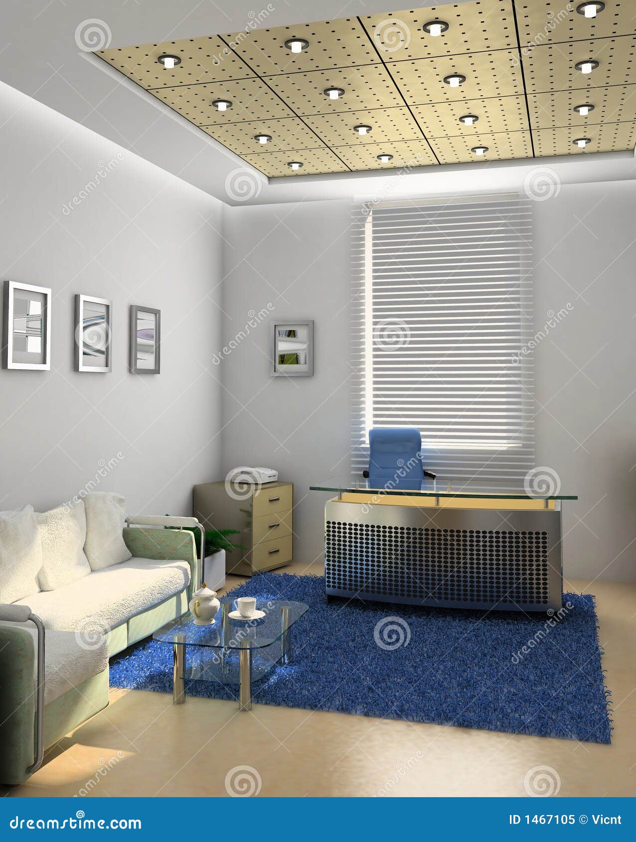 Director room interior stock illustration. Illustration of work - 1467105