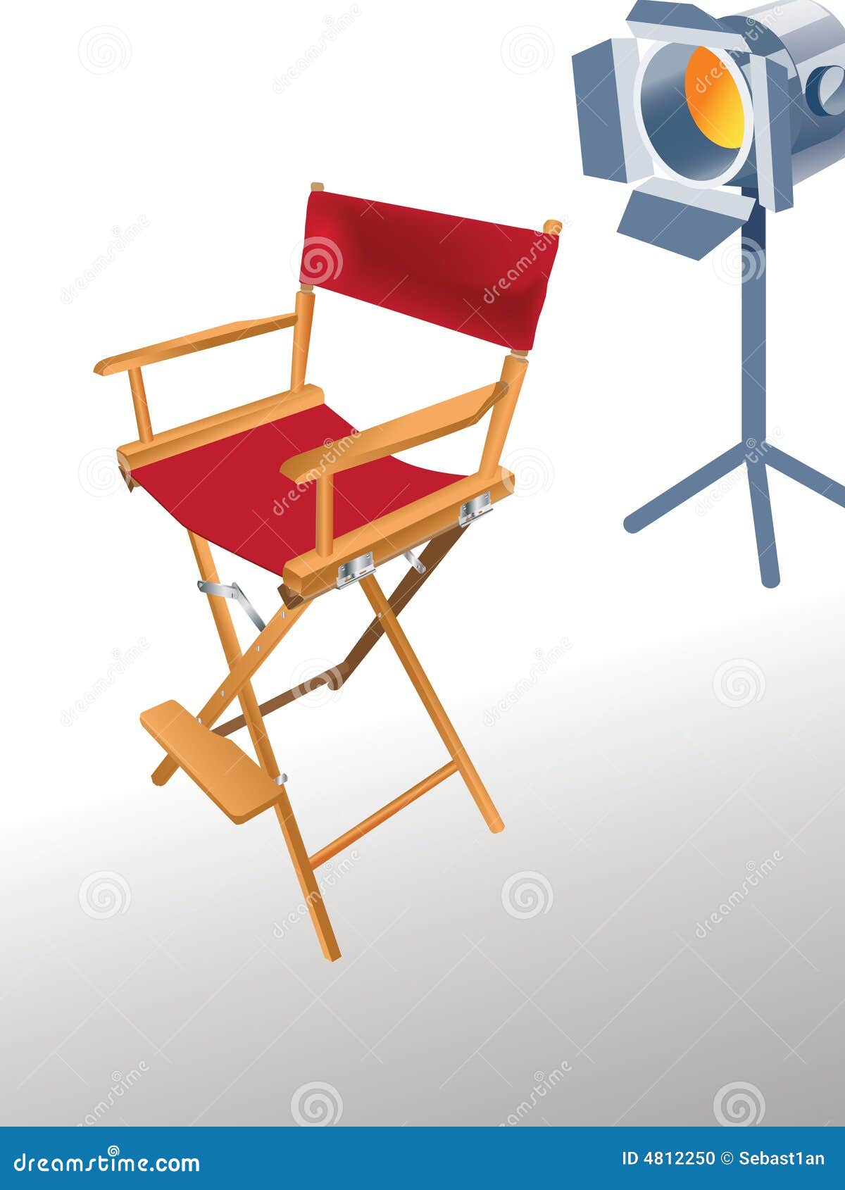 Director s chair stock vector. Illustration of screen - 4812250