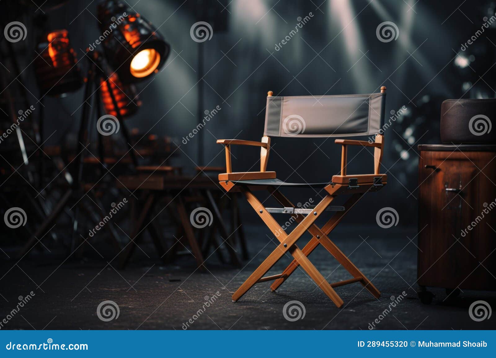 The Director S Chair Stands As a Symbol of Command in the Studio. Stock ...