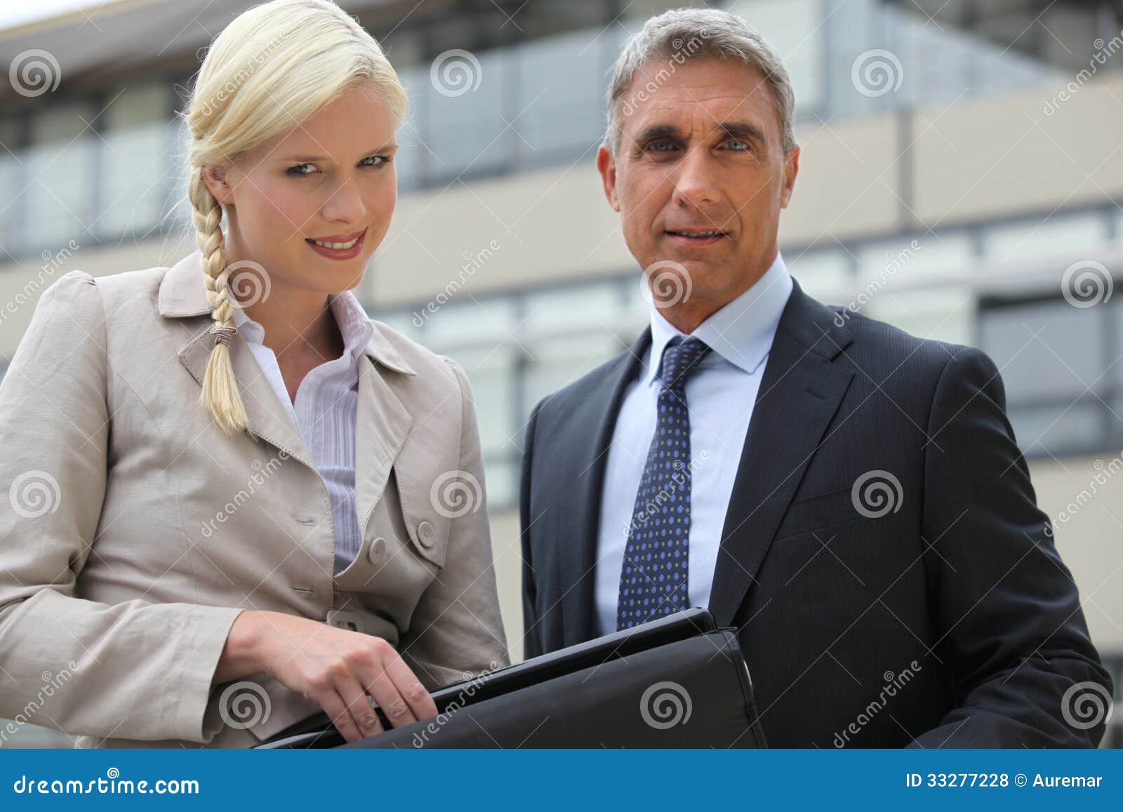 Director and Secretary Outdoors Stock Photo - Image of computer, male ...