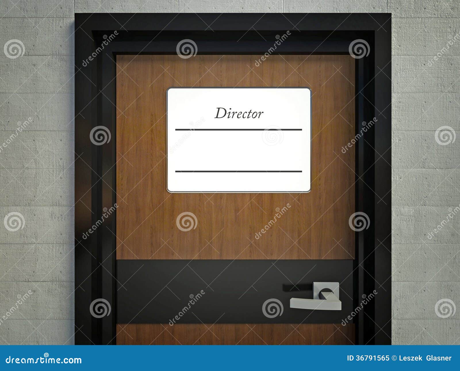 Director Sign with Copy Space for Name on Door Stock Illustration ...