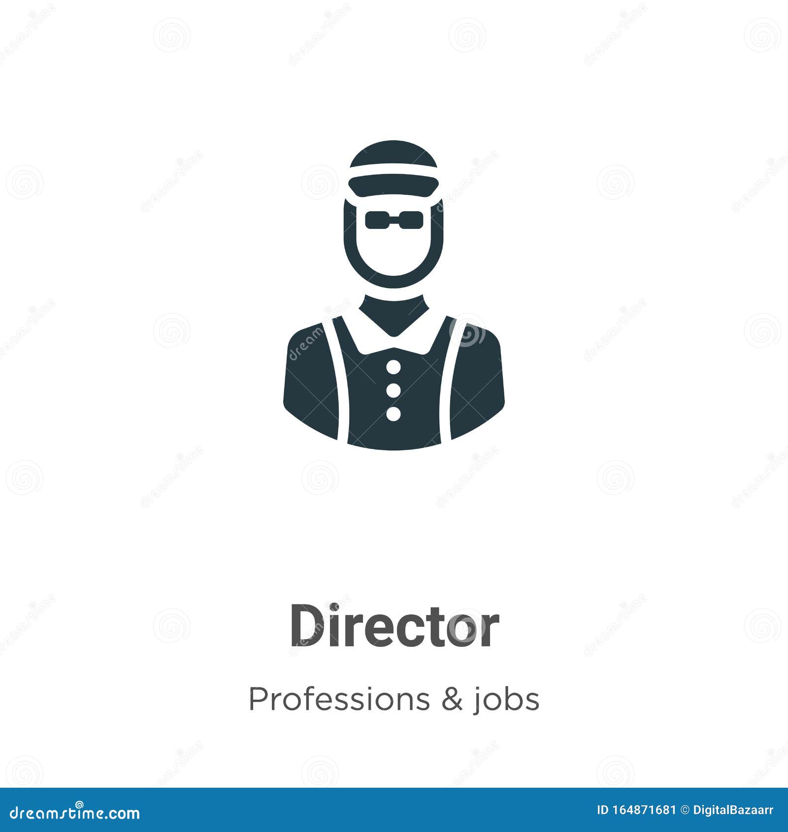 Director Vector Icon on White Background. Flat Vector Director Icon ...