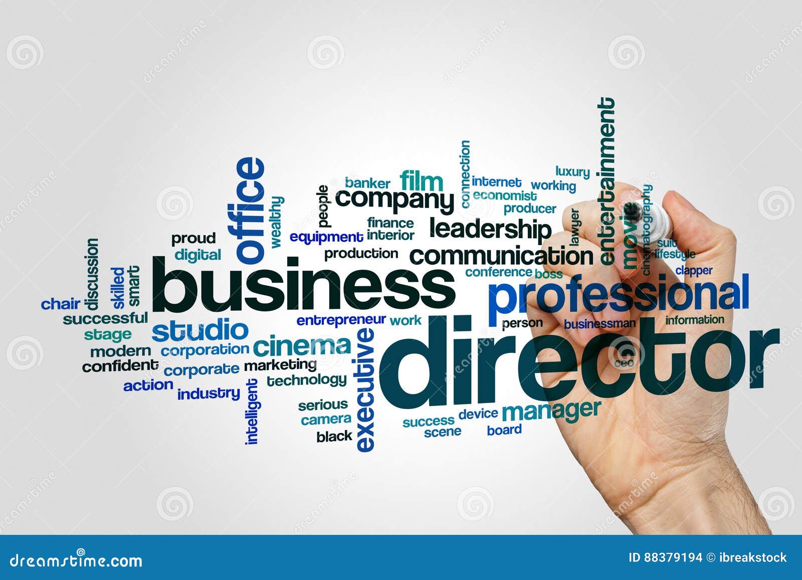 Director word cloud stock photo. Image of finance, manager - 88379194