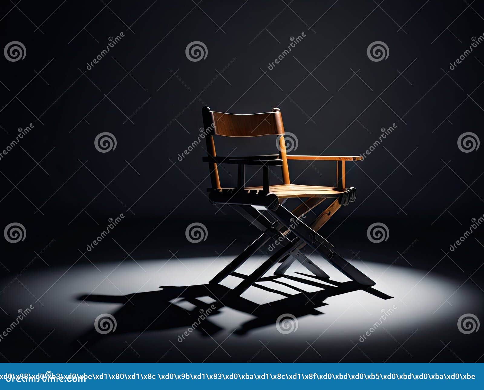 The Directors Chair Stands in a Beam. Ai Generative Stock Illustration ...
