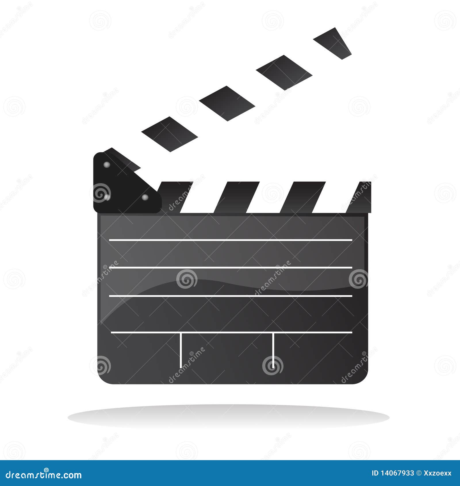 Directors cut clap board stock vector. Illustration of close - 14067933