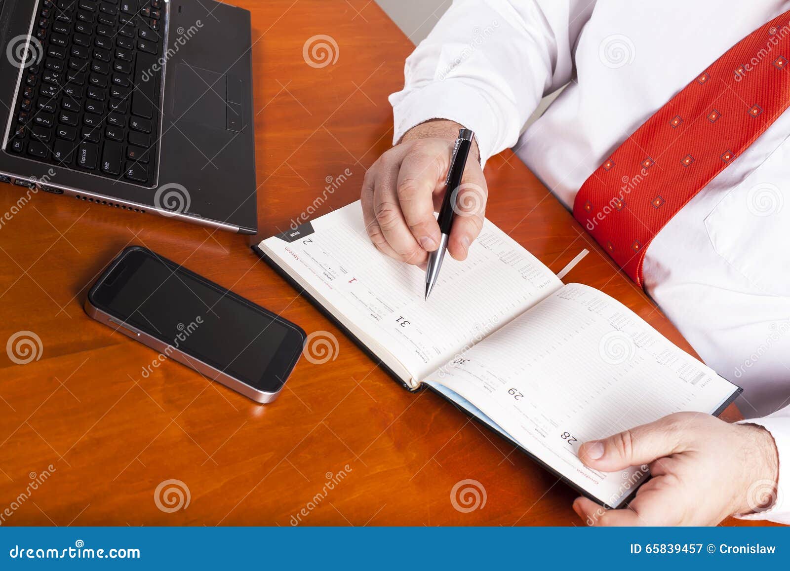 Directors Desk in the Office. Stock Image - Image of date, calendar ...