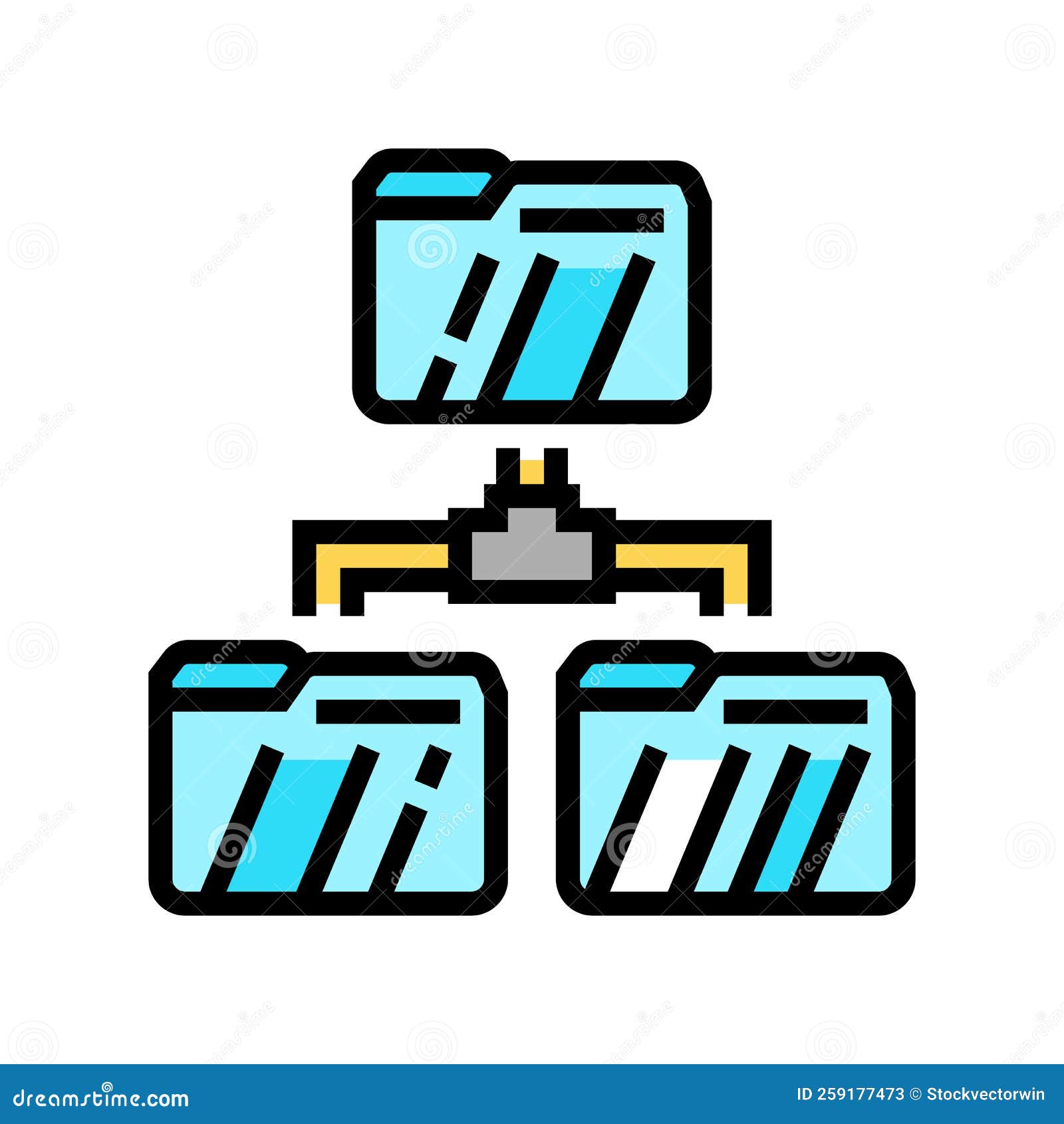 Directory Folder Color Icon Vector Illustration Stock Vector ...