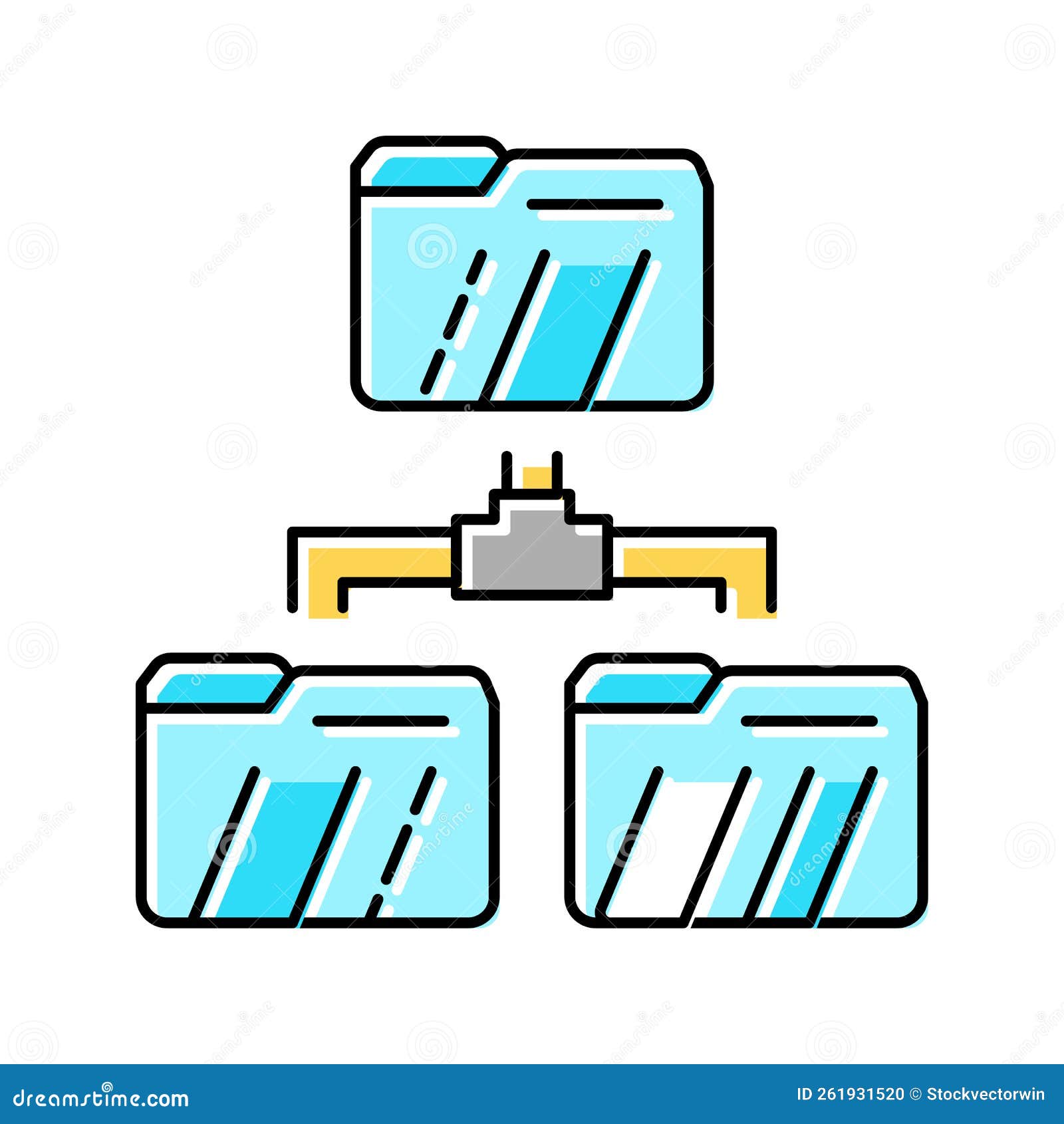 Directory Folder Color Icon Vector Illustration Stock Vector ...