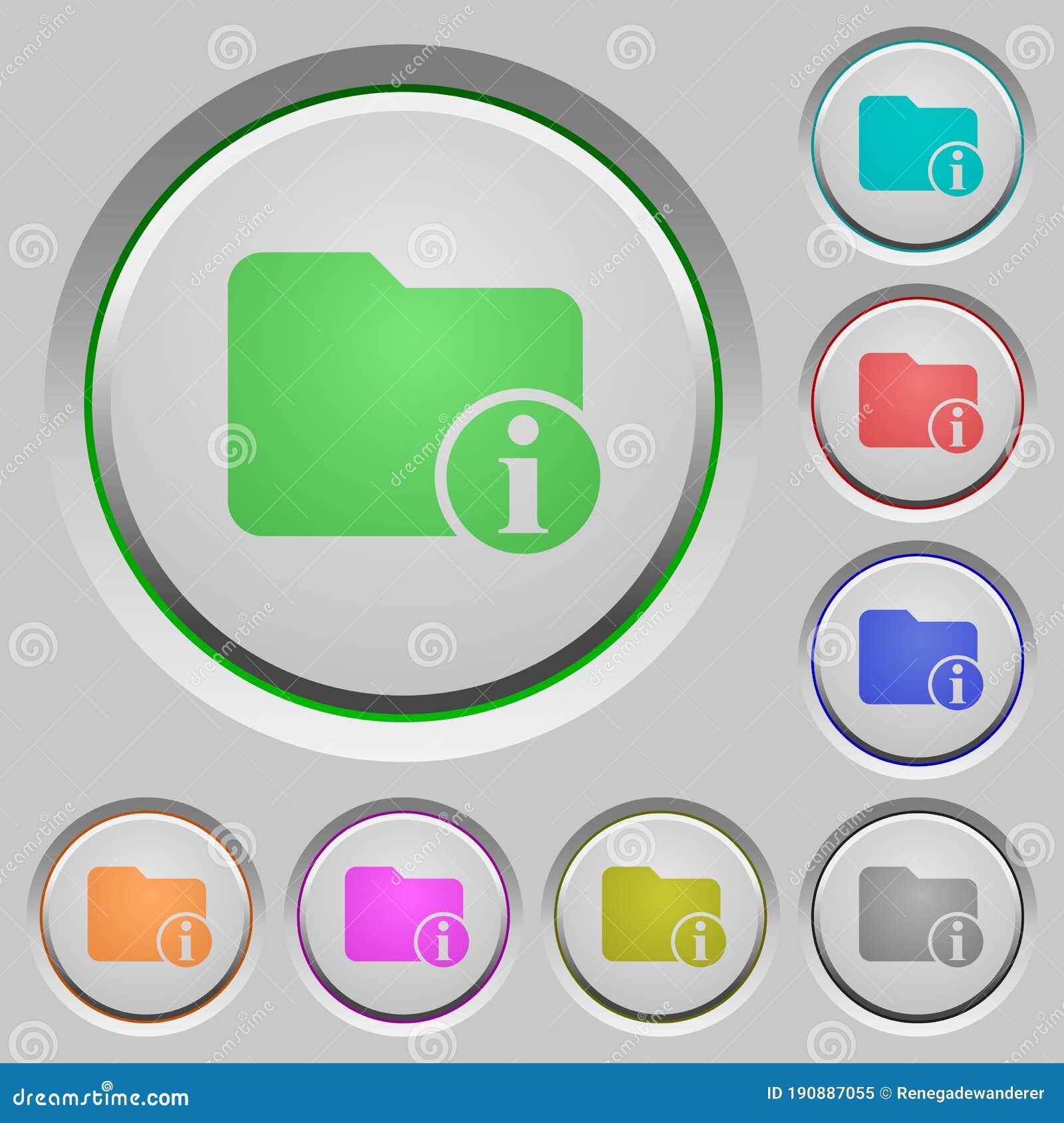 Directory Info Push Buttons Stock Vector - Illustration of details ...