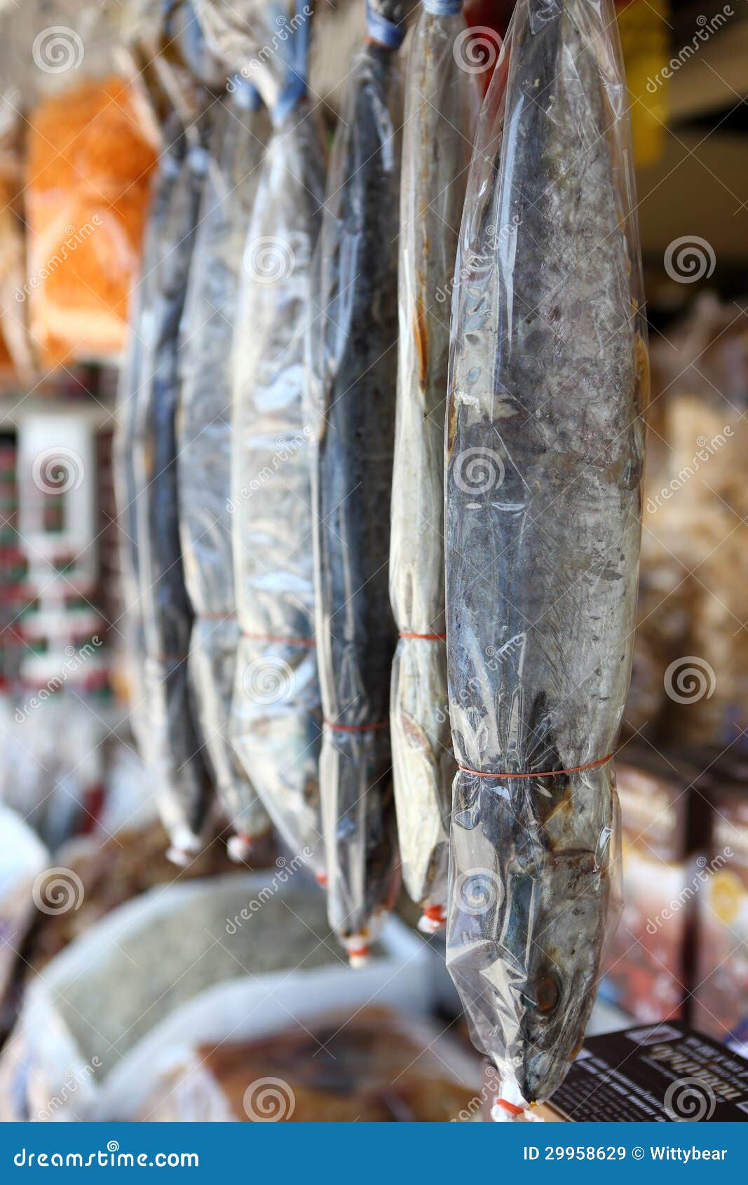 Dired Fish for Cooking in Market Stock Image - Image of white, cook ...