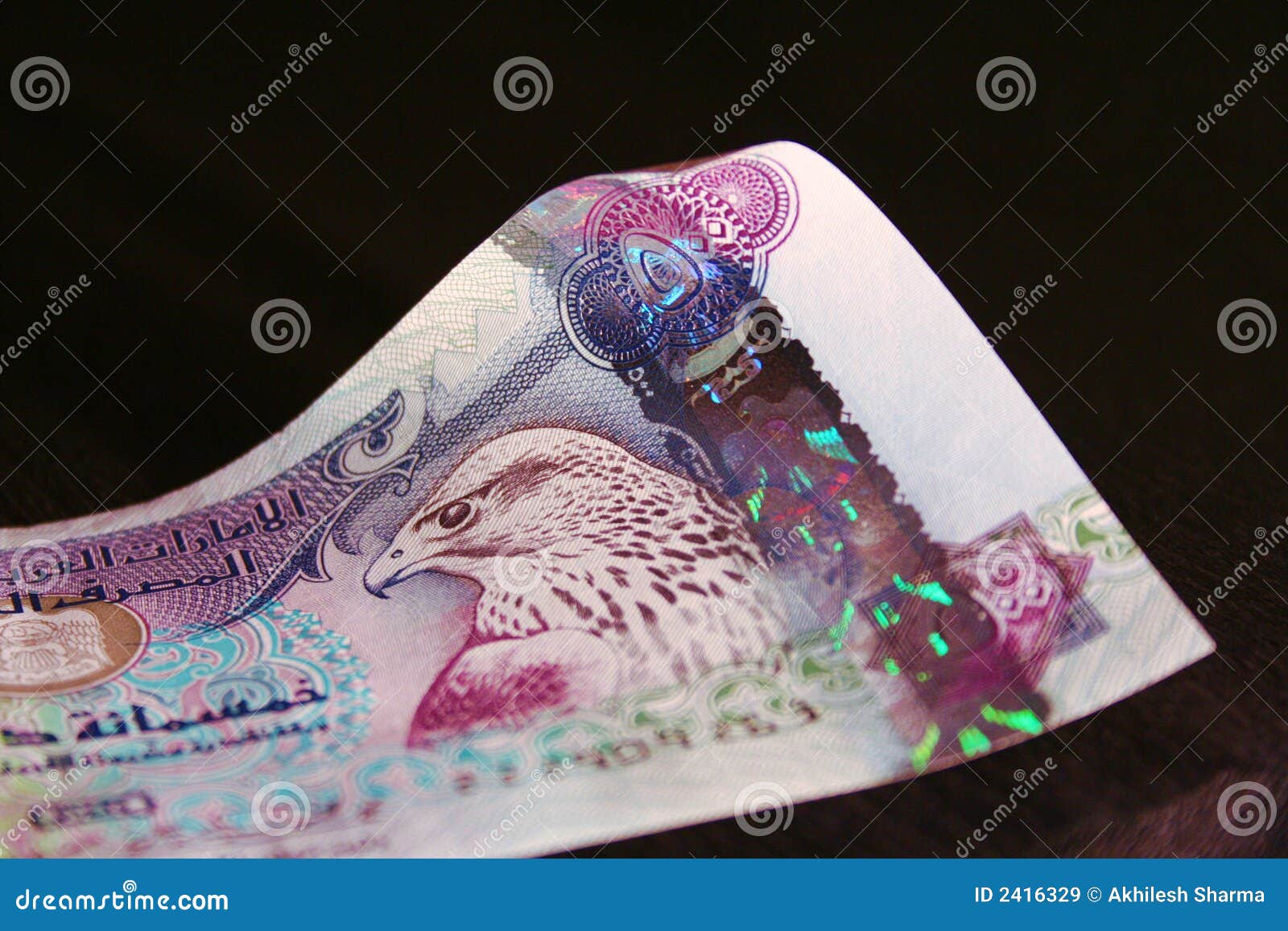 Dirham 500 note stock image. Image of hawk, curled, eagle - 2416329