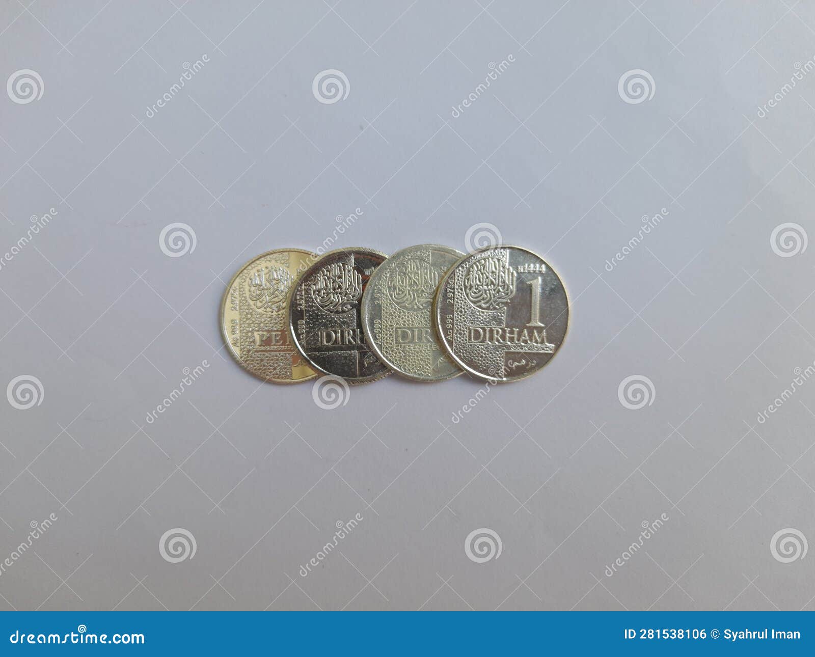 Dirham - the Islamic Coin Currency Stock Photo - Image of islamic ...