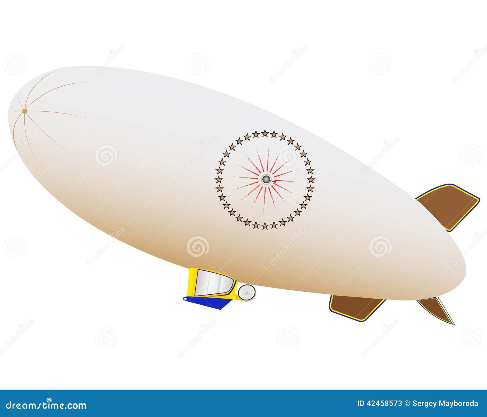 Dirigeable illustration de vecteur. Illustration du dirigeable - 42458573