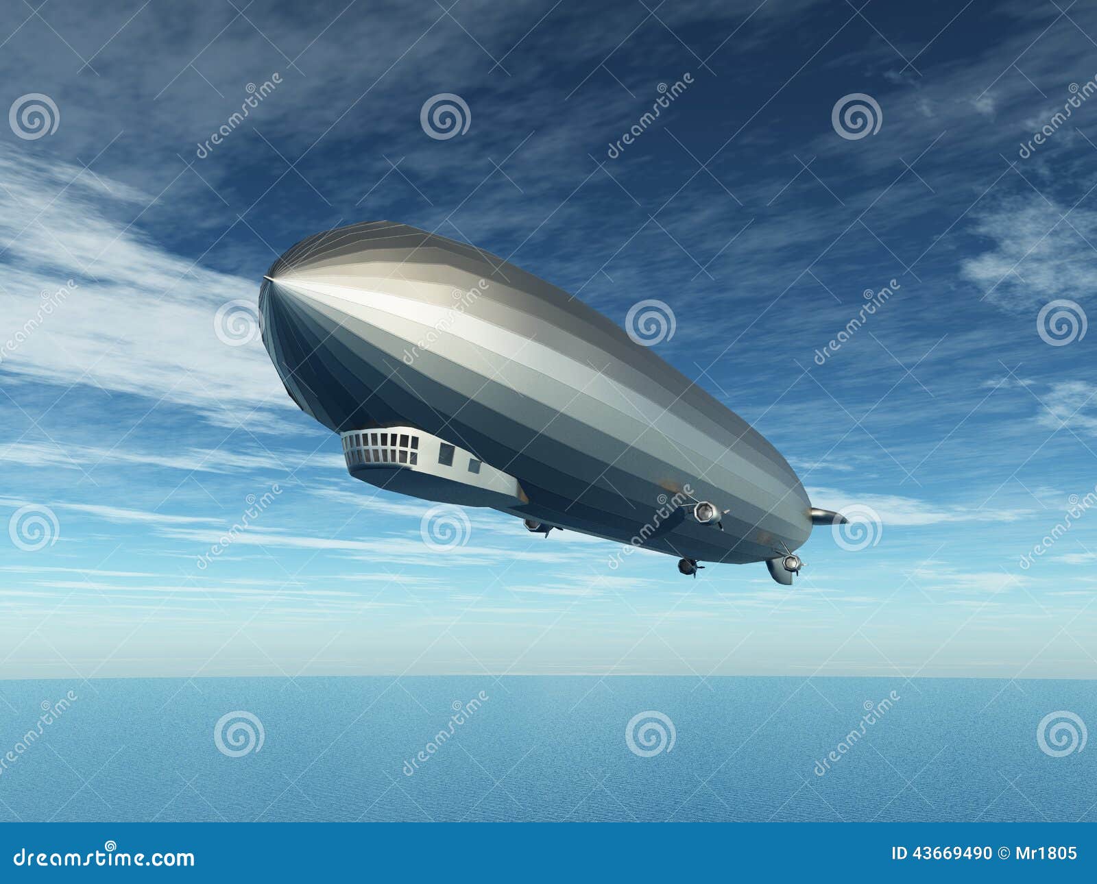 Dirigeable illustration stock. Illustration du dirigeable - 43669490