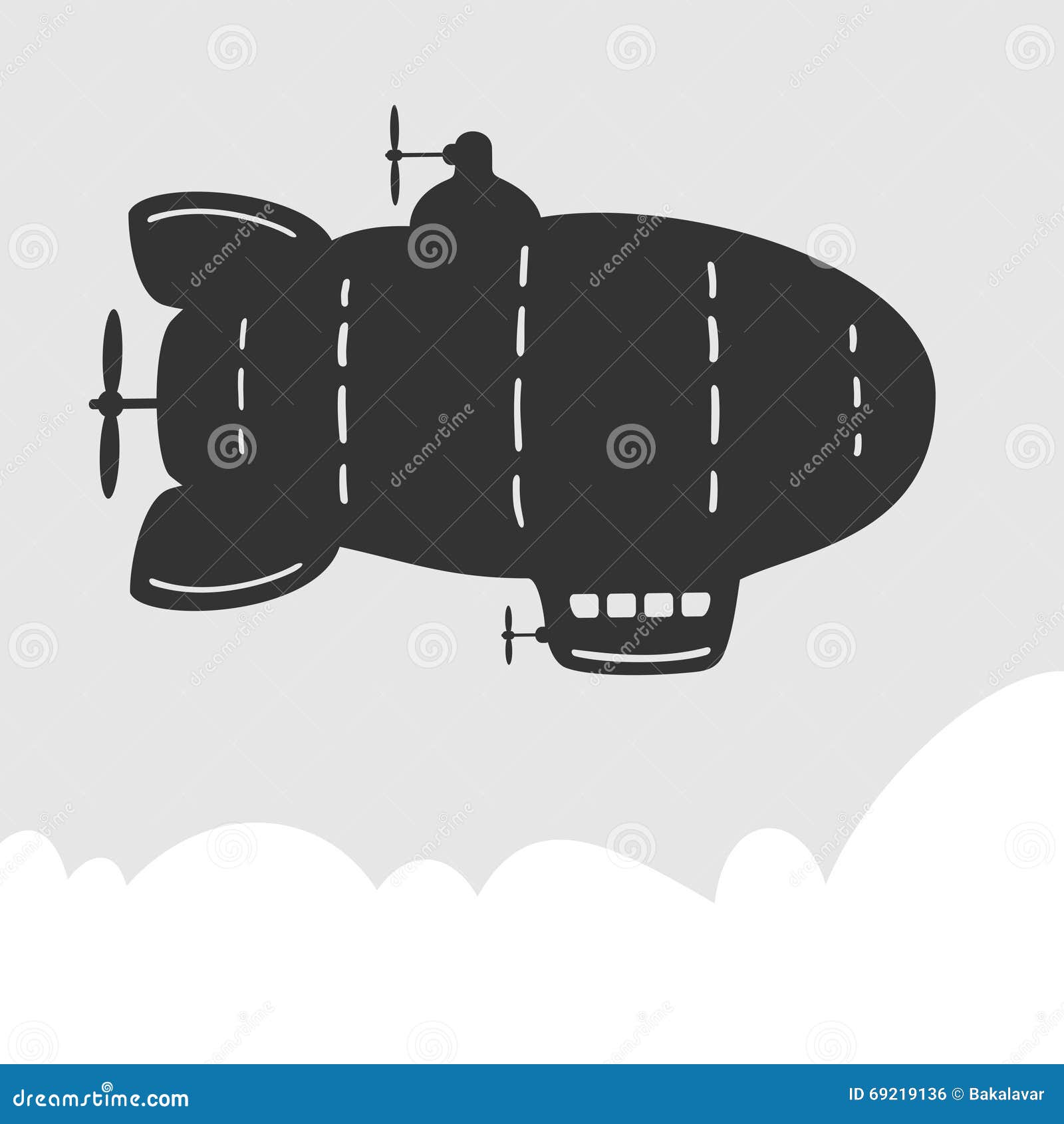 Dirigeable De Symbole De Vecteur Illustration de Vecteur - Illustration ...