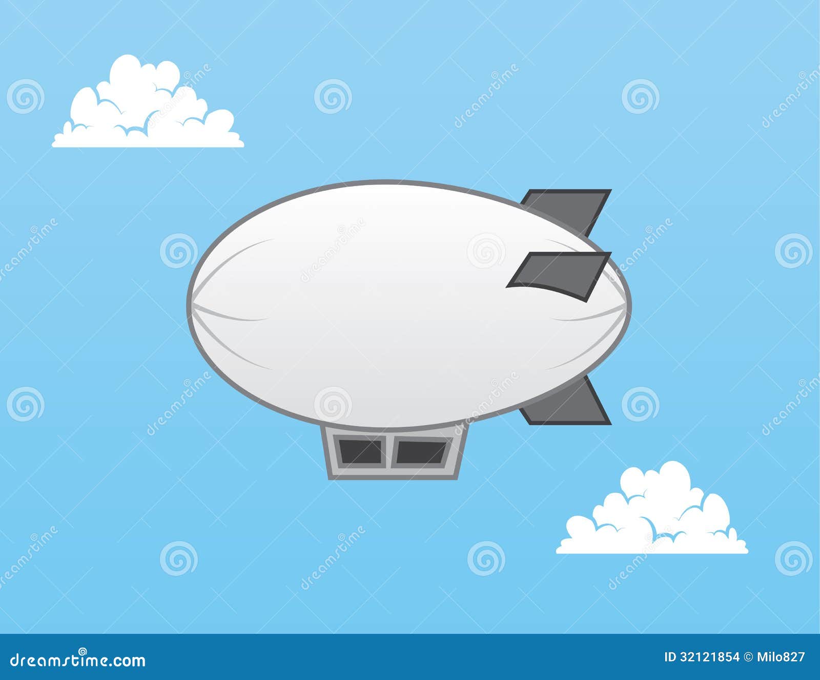 Dirigeable Souple De Dirigeable Illustration de Vecteur - Illustration ...