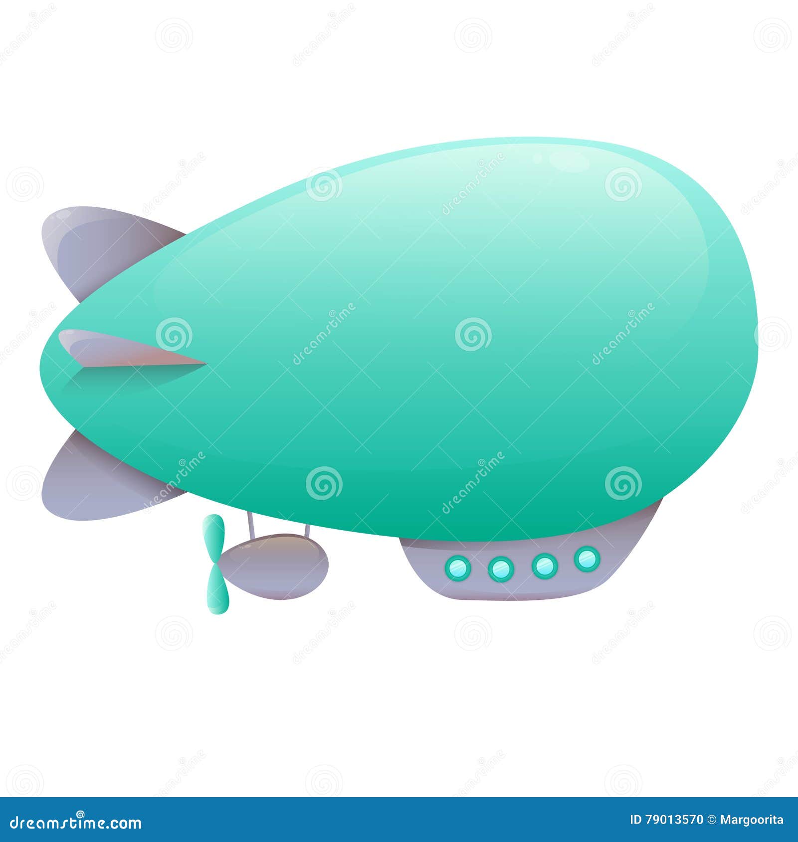 Dirigeable Sur Un Fond Blanc Illustration de Vecteur - Illustration du ...