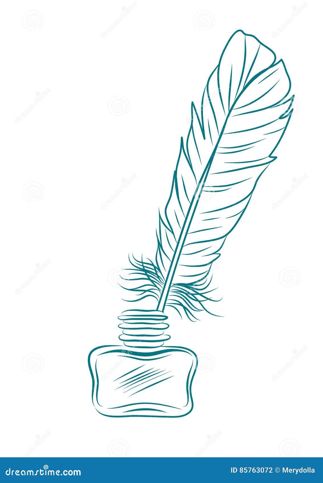 Dirigez L'illustration De La Plume Et De L'encrier D'isolement Sur Le ... Dirigez L'illustration De La Plume Et De L'encrier D'isolement Sur Le ...