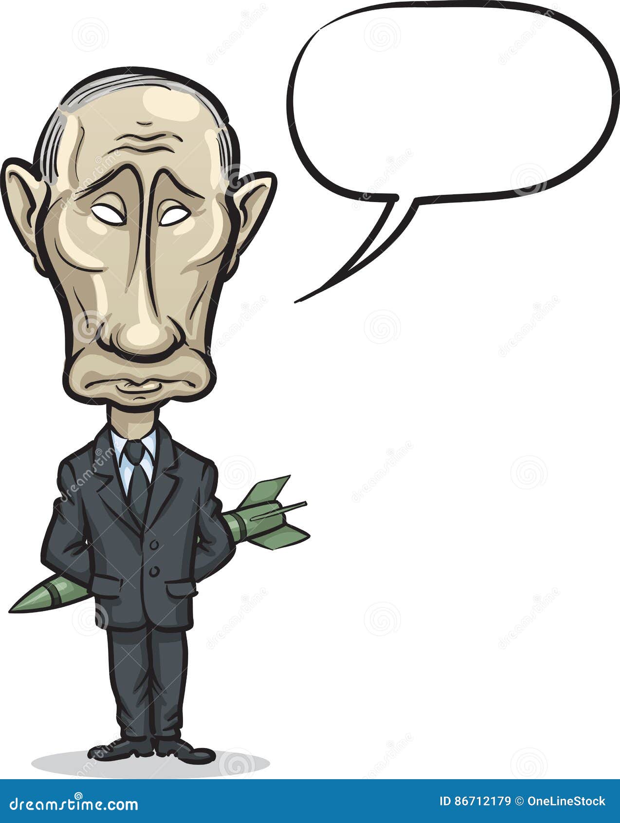 Dirigez L'illustration Du Président Russe Poutine Avec Le Missile Image ...