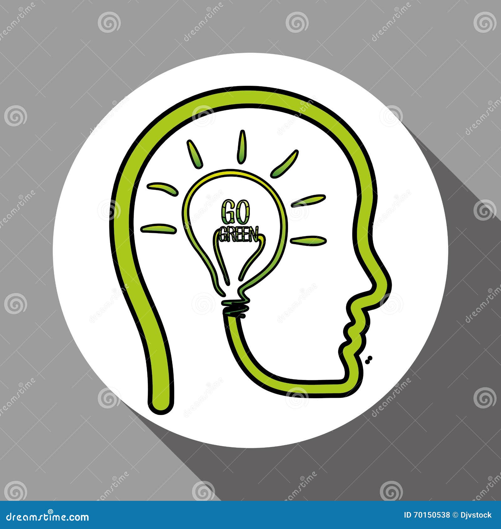 Dirigez L'illustration Du Vert Think, Icône Editable Illustration de ...