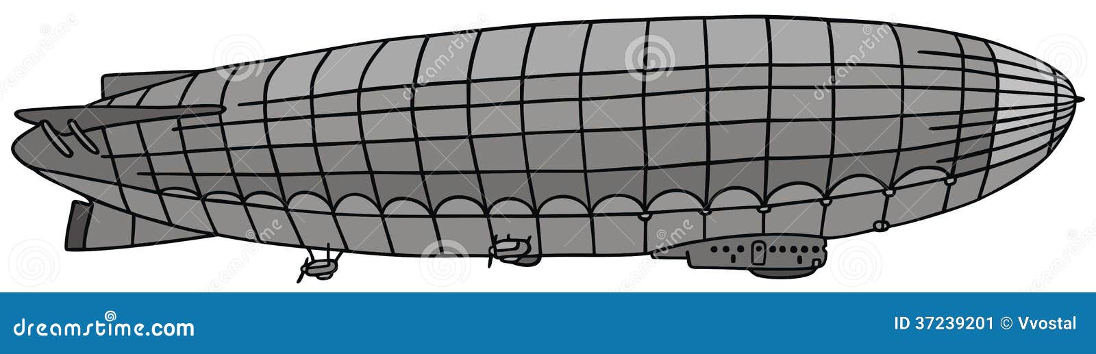 Dirigible ilustración del vector. Ilustración de plano - 37239201