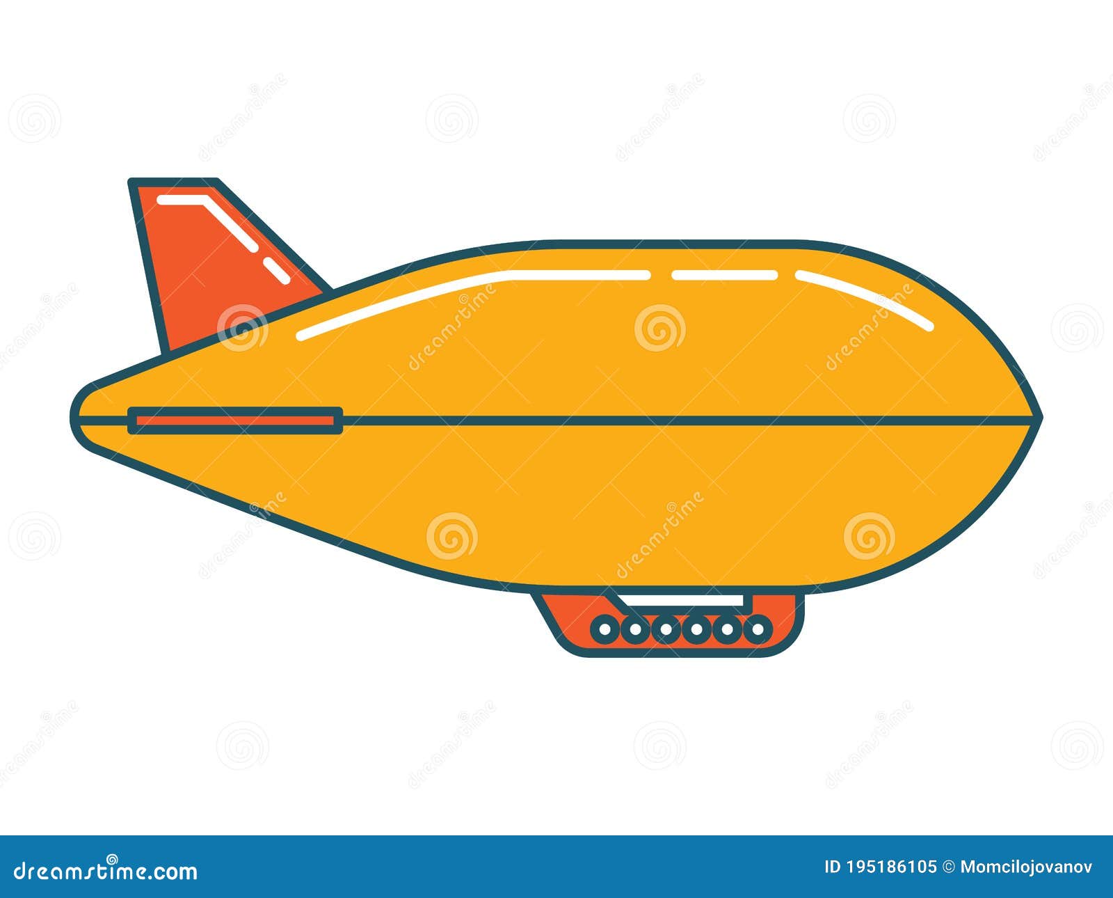 Colorful Dirigible Polygon Poster Cartoon Vector | CartoonDealer.com ...