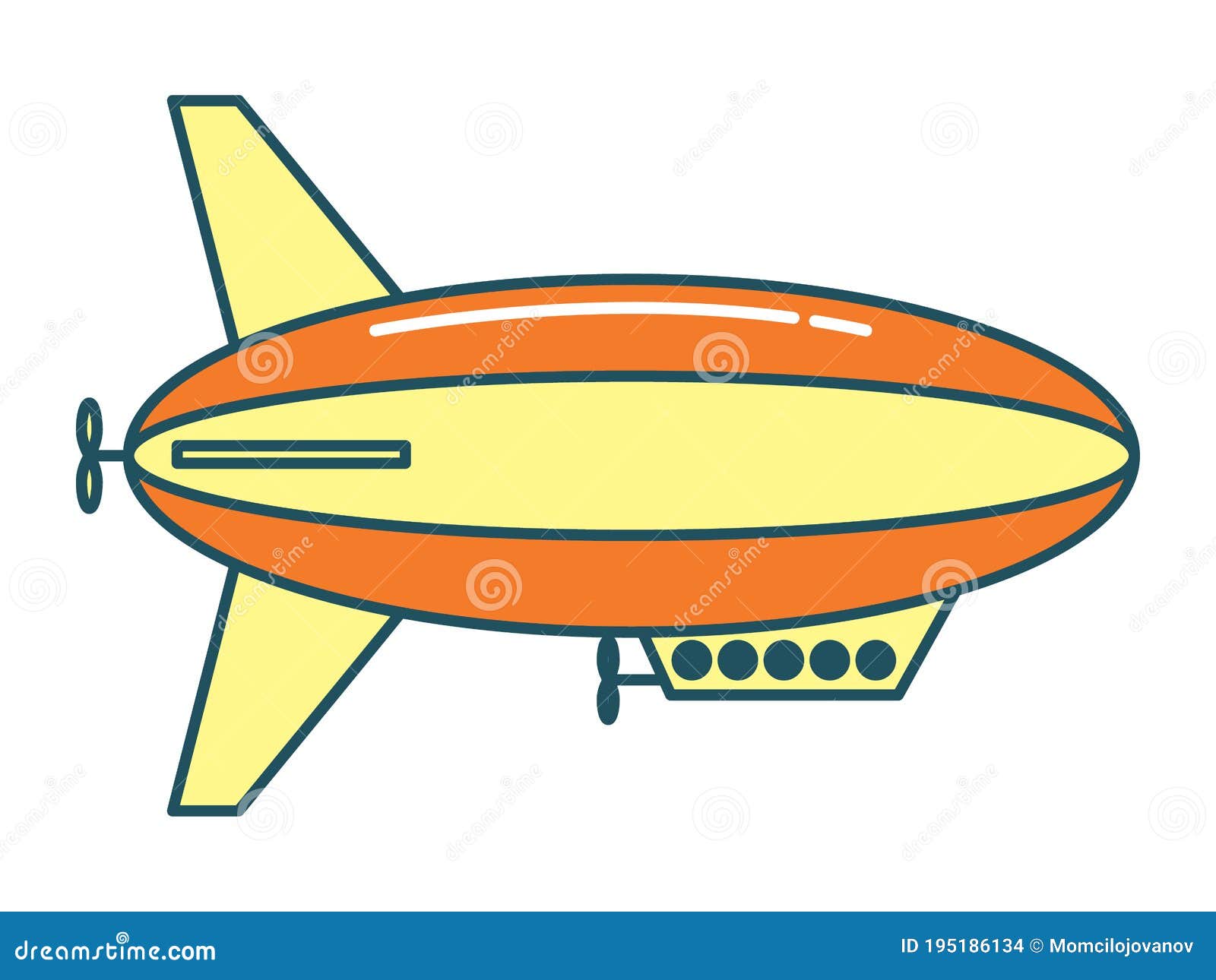 Dirigible Blimp Illustration Stock Vector - Illustration of extreme ...