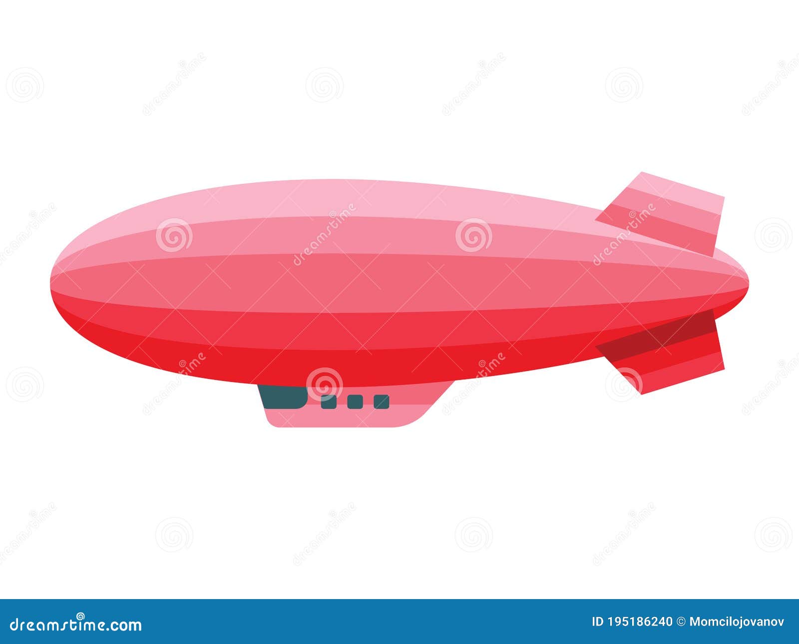 Dirigible Blimp Illustration Stock Vector - Illustration of flight ...