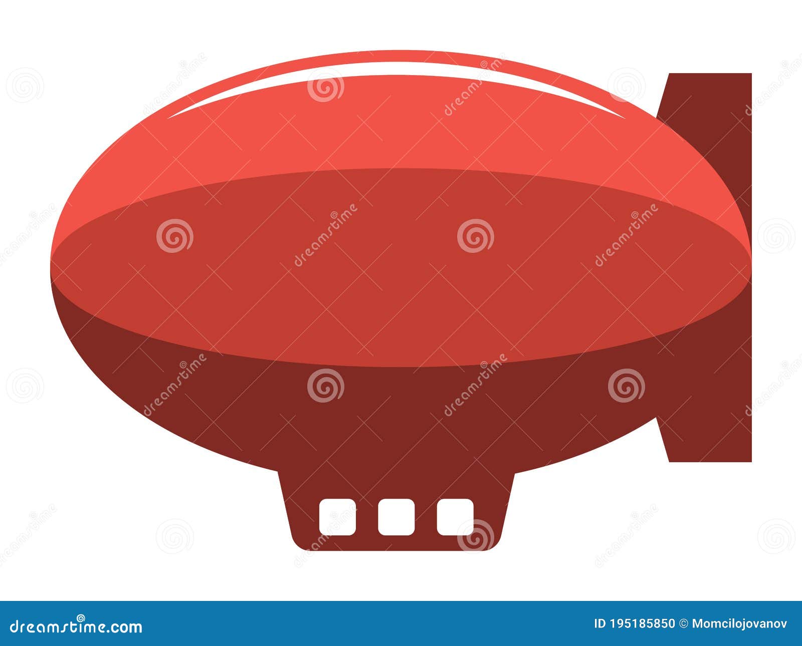 Dirigible Blimp Illustration Stock Vector - Illustration of float, graphic: 195185850