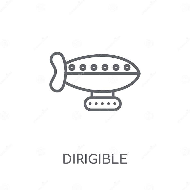 Dirigible Linear Icon. Modern Outline Dirigible Logo Concept on Stock ...