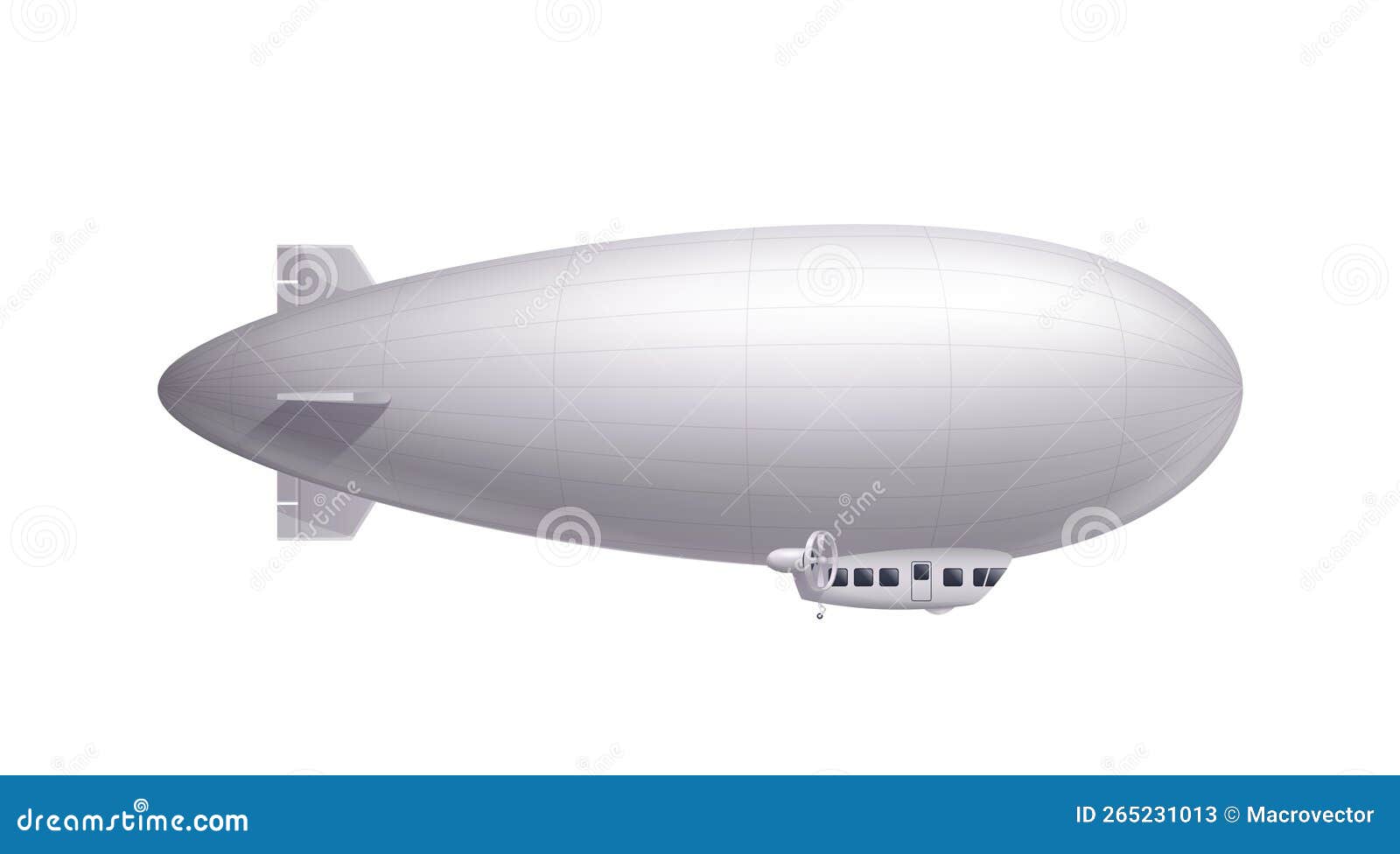 Dirigible Realistic Illustration Royalty-Free Cartoon | CartoonDealer ...