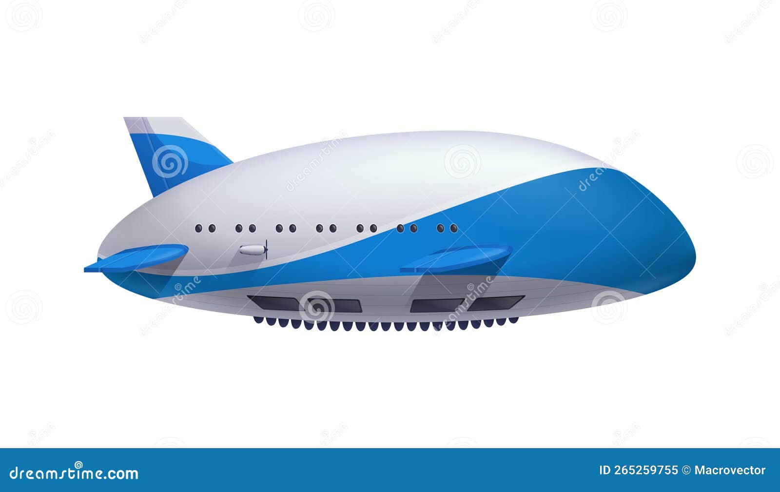 Dirigible Realistic Illustration | CartoonDealer.com #265226082