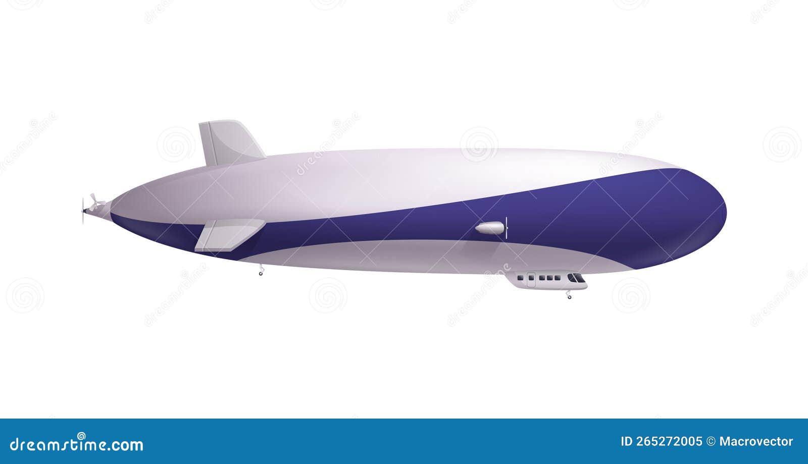Dirigible Realistic Illustration Cartoon Vector | CartoonDealer.com ...