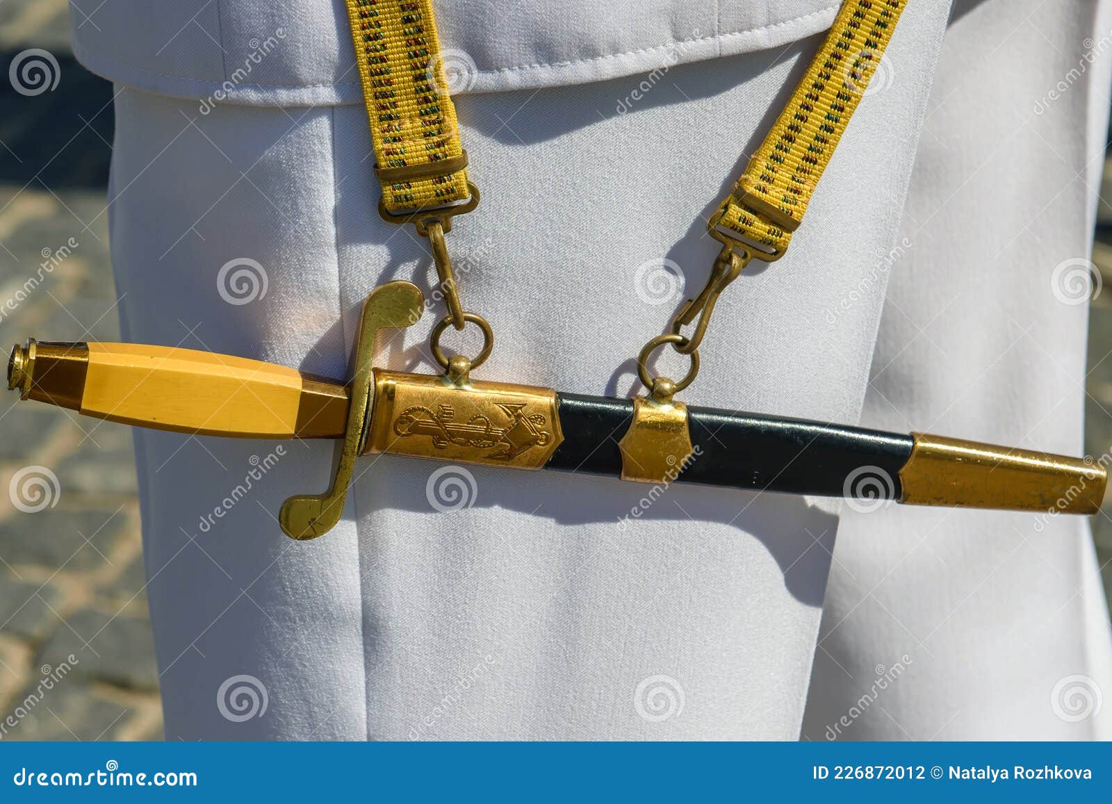 Dirk of a naval officer. stock photo. Image of hang - 226872012