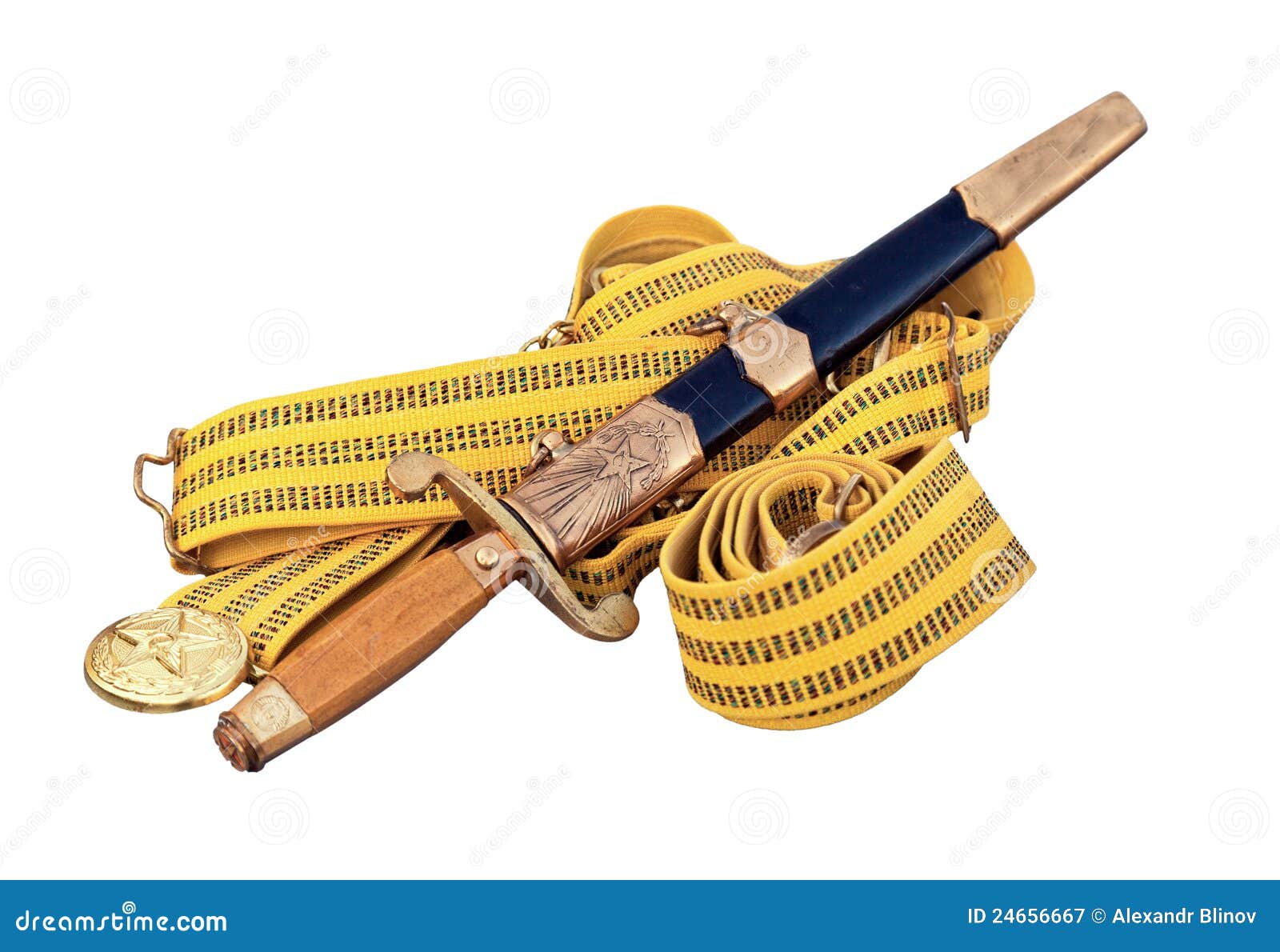 The Dirk of the Officer Soviet Infantry and Belt Stock Image - Image of ...