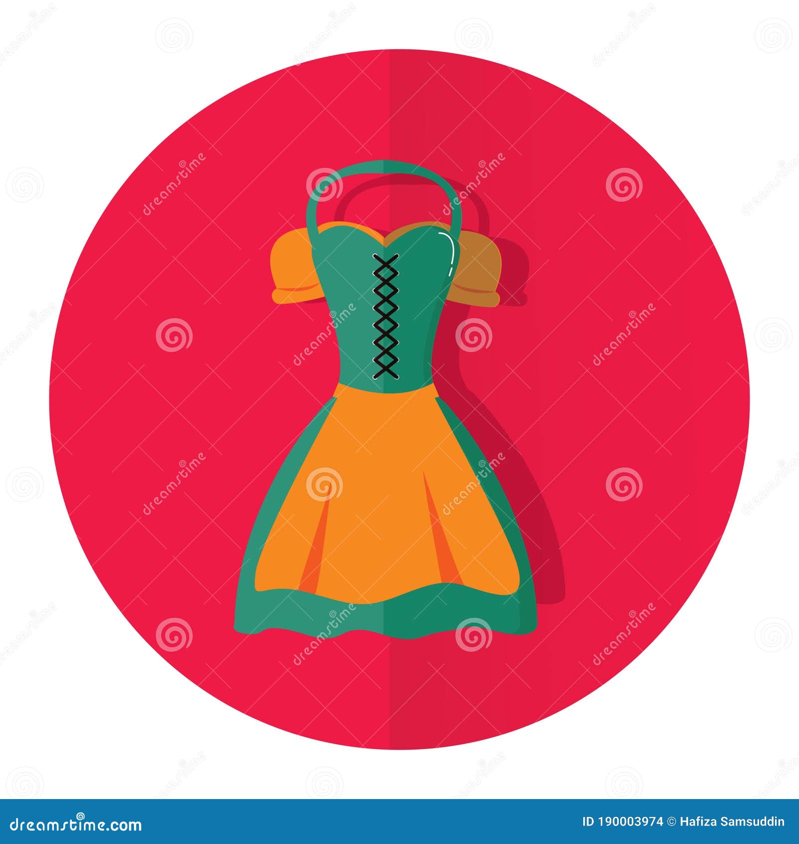 Dirndl Dress. Vector Illustration Decorative Design Stock Vector ...