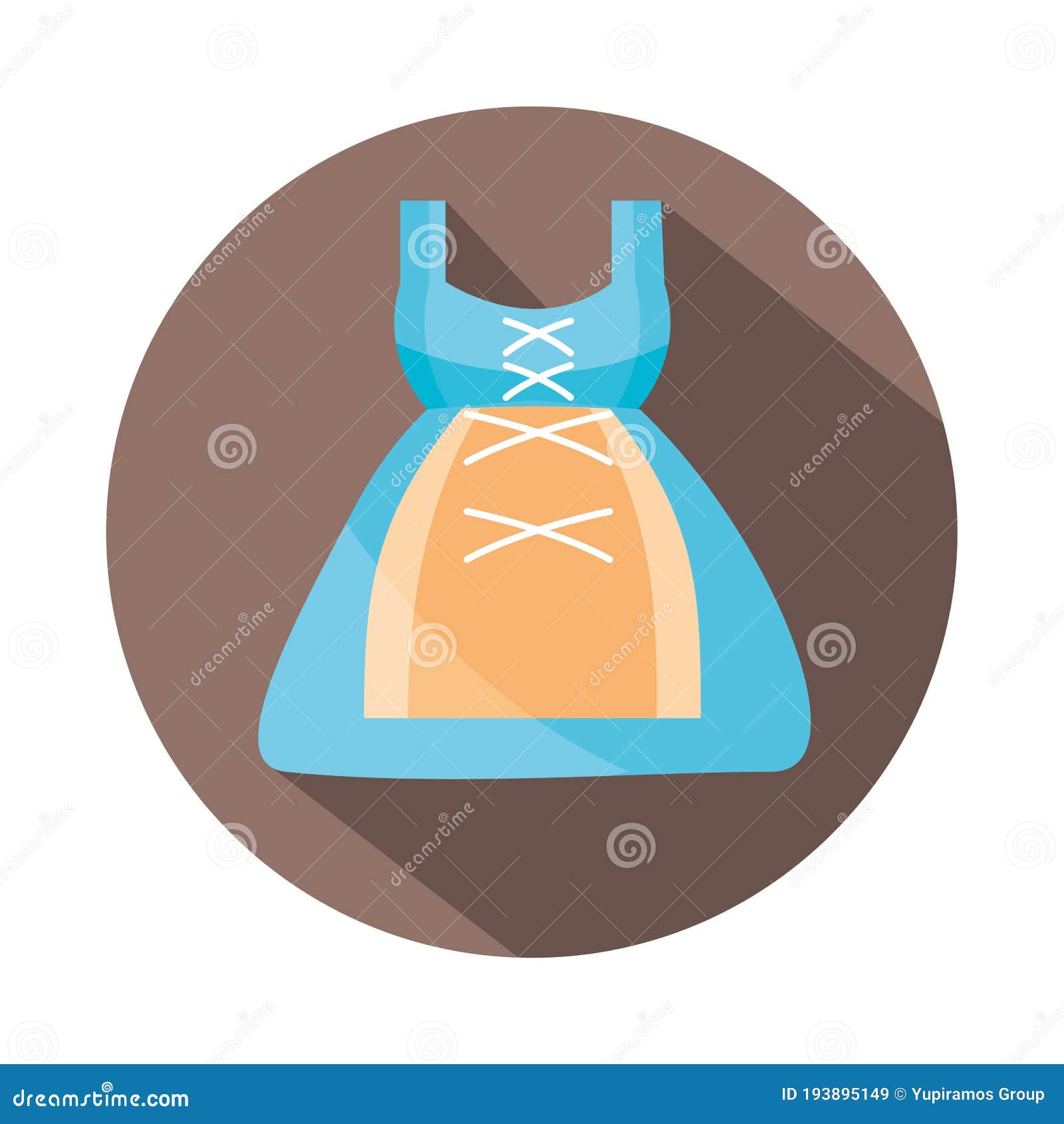 Dirndl Traditional Dress Worn in Germany Block and Flat Icon Stock Vector - Illustration of ...