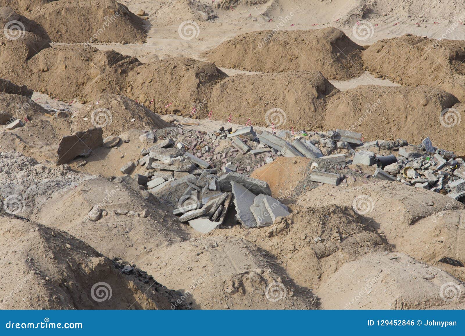 Dirt for Foundation on Construction Site Stock Photo - Image of ...