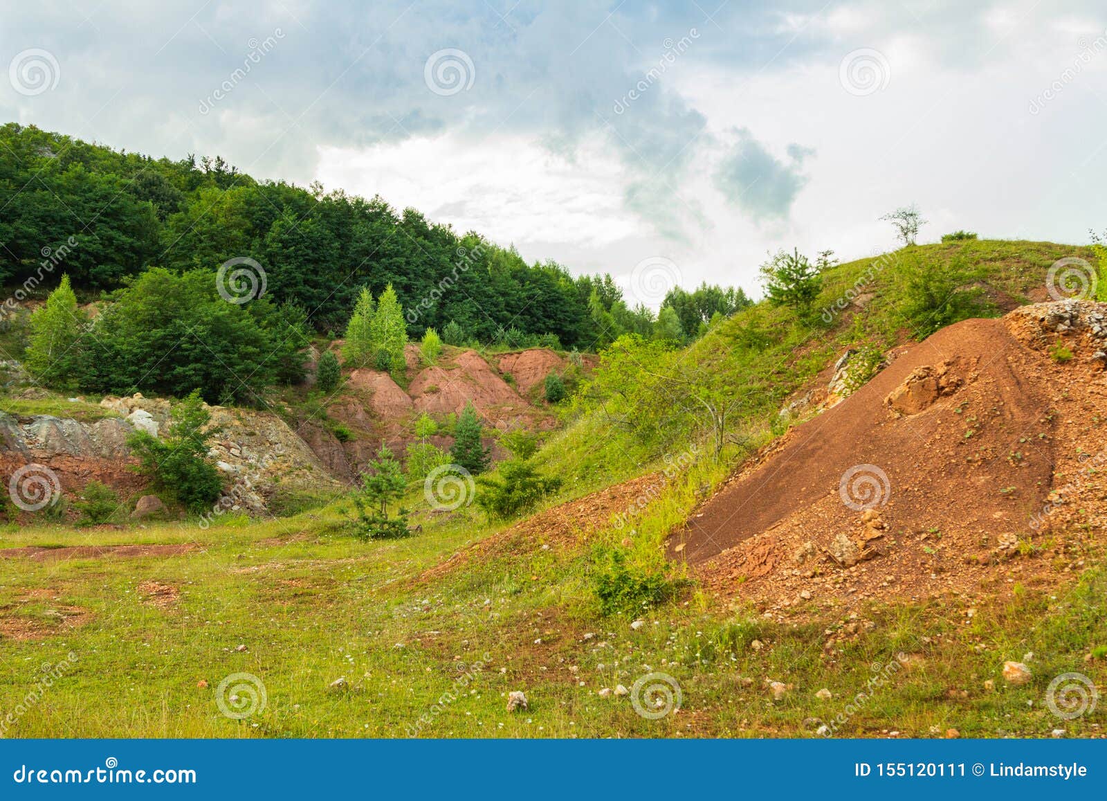 Dirt hills and grass stock image. Image of color, meadow - 155120111