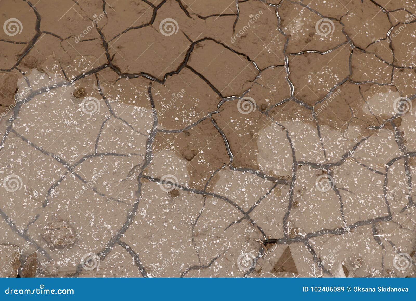 Dirt and Ice with Cracks - Background and Texture Stock Image - Image ...