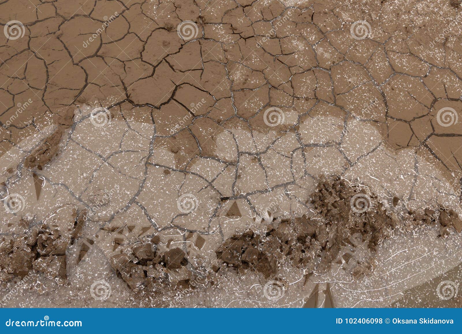 Dirt and Ice with Cracks - Background and Texture Stock Photo - Image ...