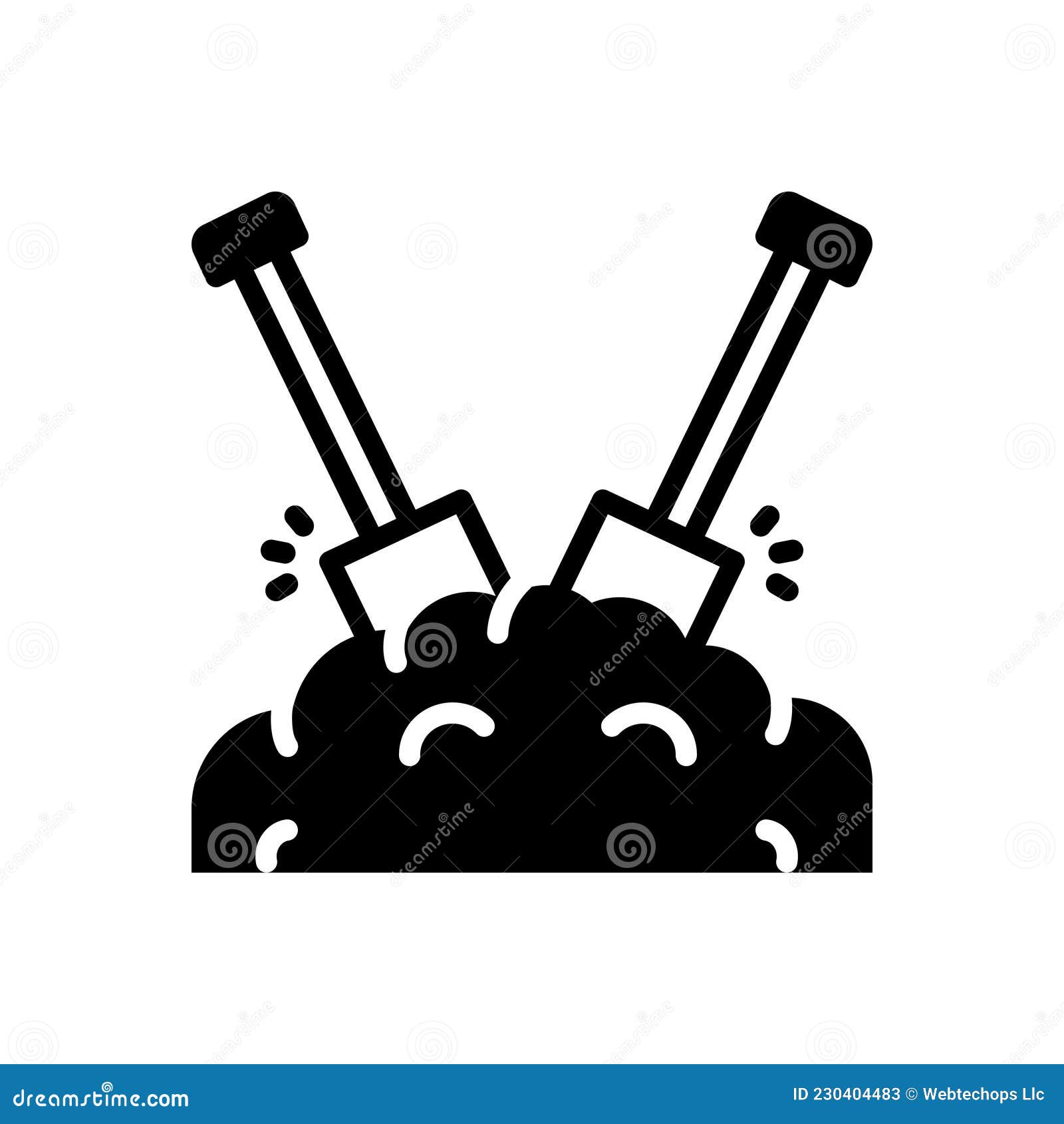 Black Solid Icon for Dirt, Shovel and Agriculture Stock Vector ...