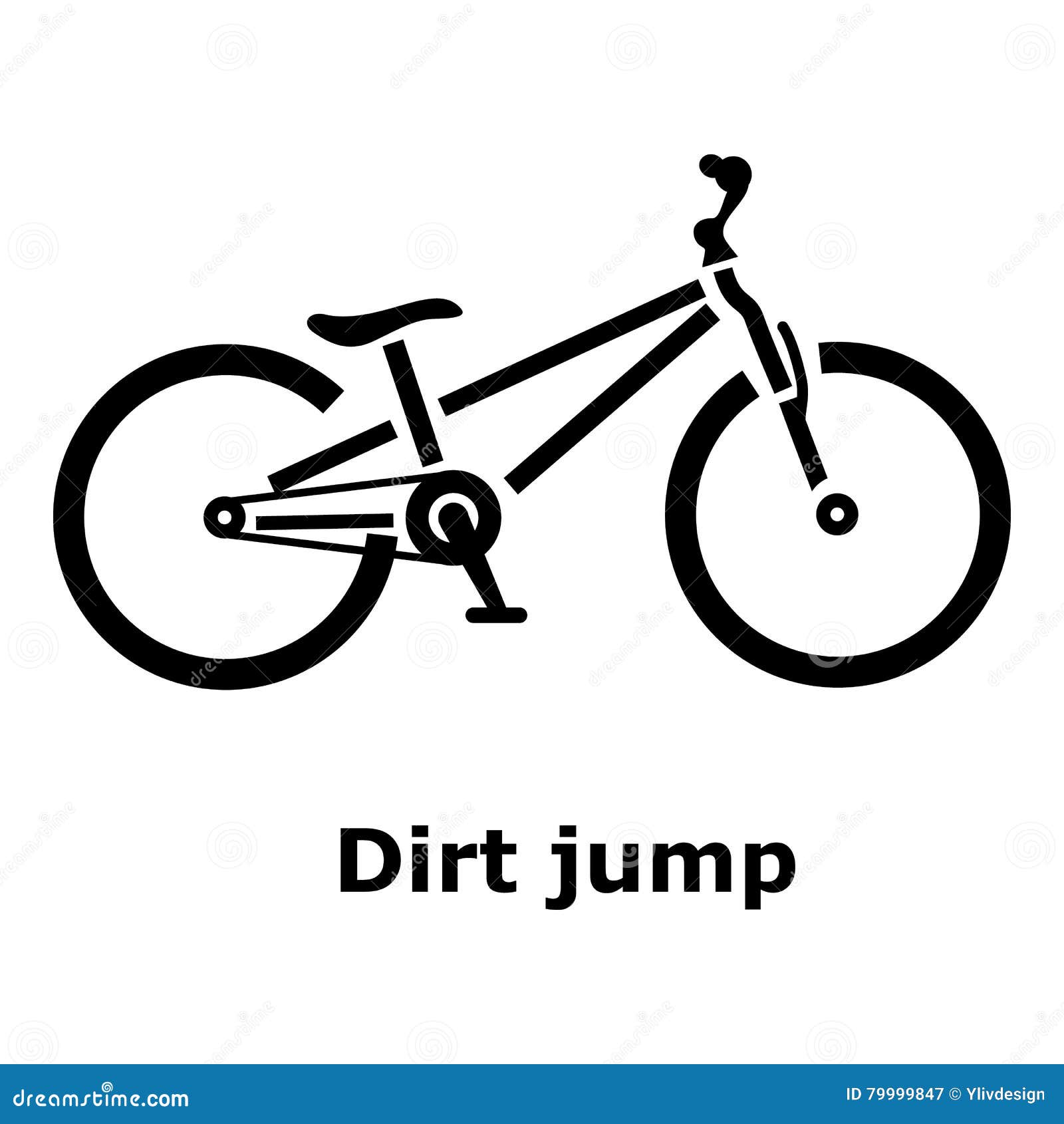 Dirt Jump Bike Icon, Simple Style Stock Vector - Illustration of ...