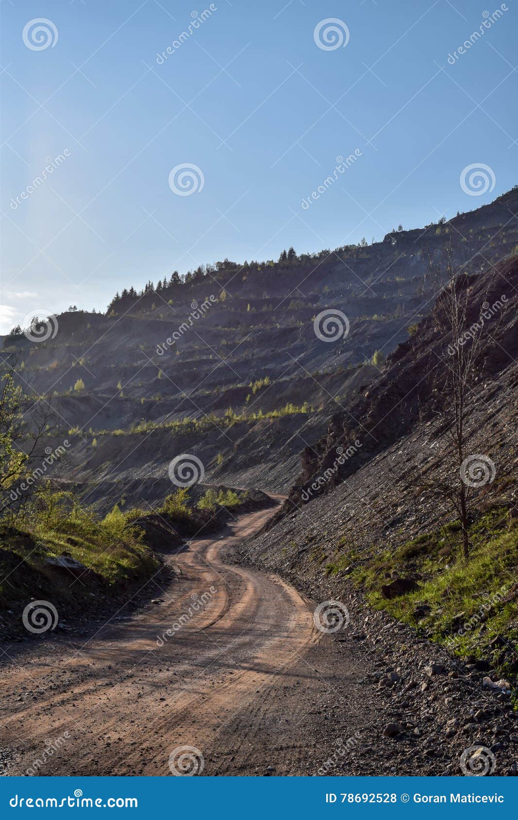 Dirt mine road stock photo. Image of crushed, dirt, construction - 78692528
