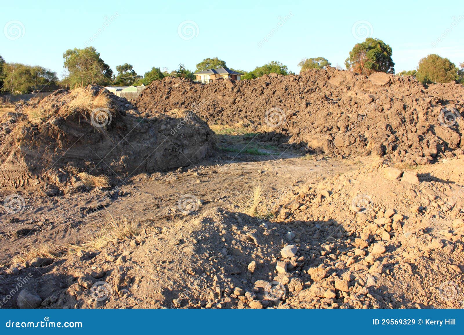 Dirt Mound at Construction Site Stock Image - Image of development ...