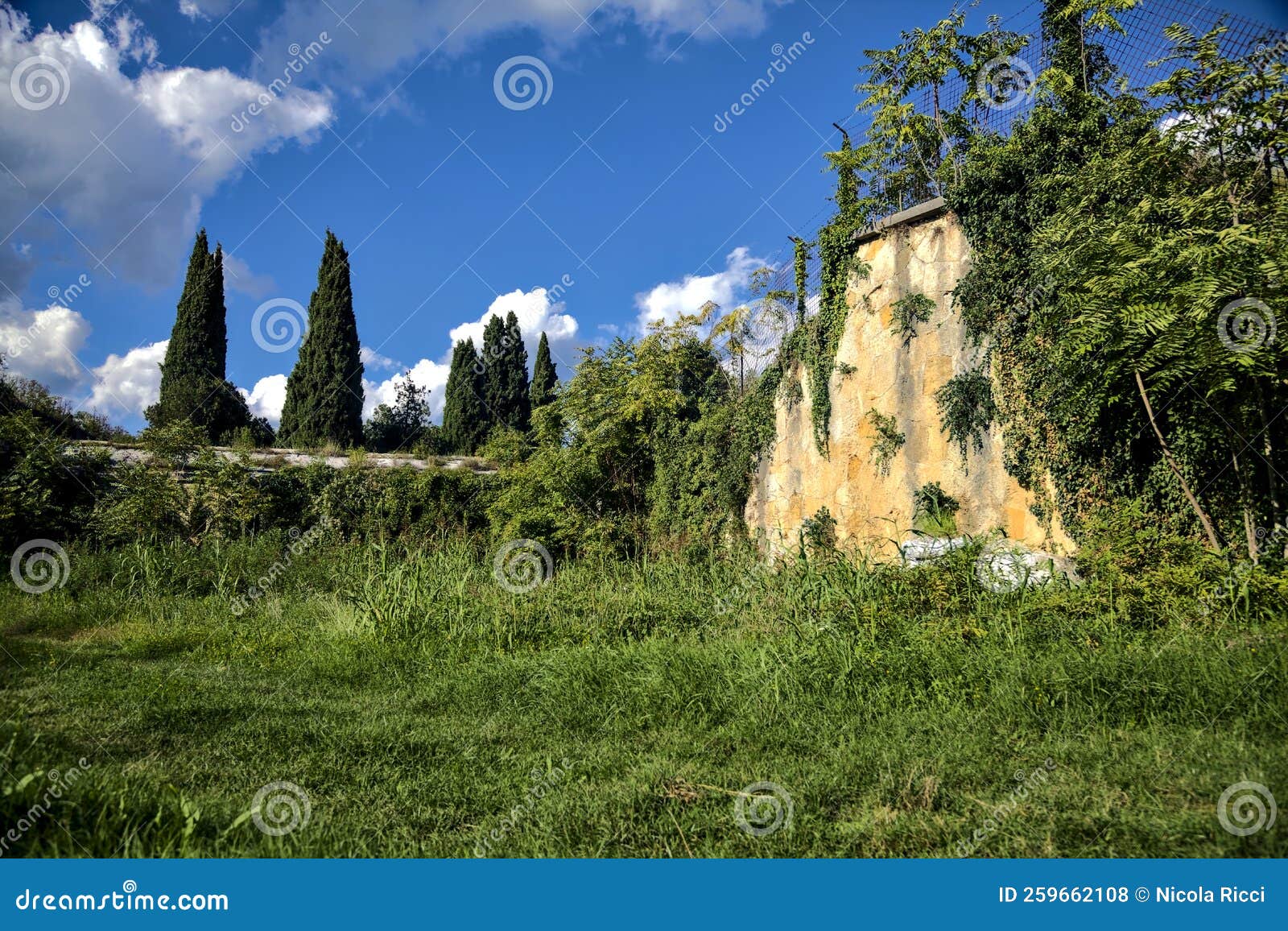 Dirt Path Next To an Abandoned Fortification Stock Photo - Image of ...