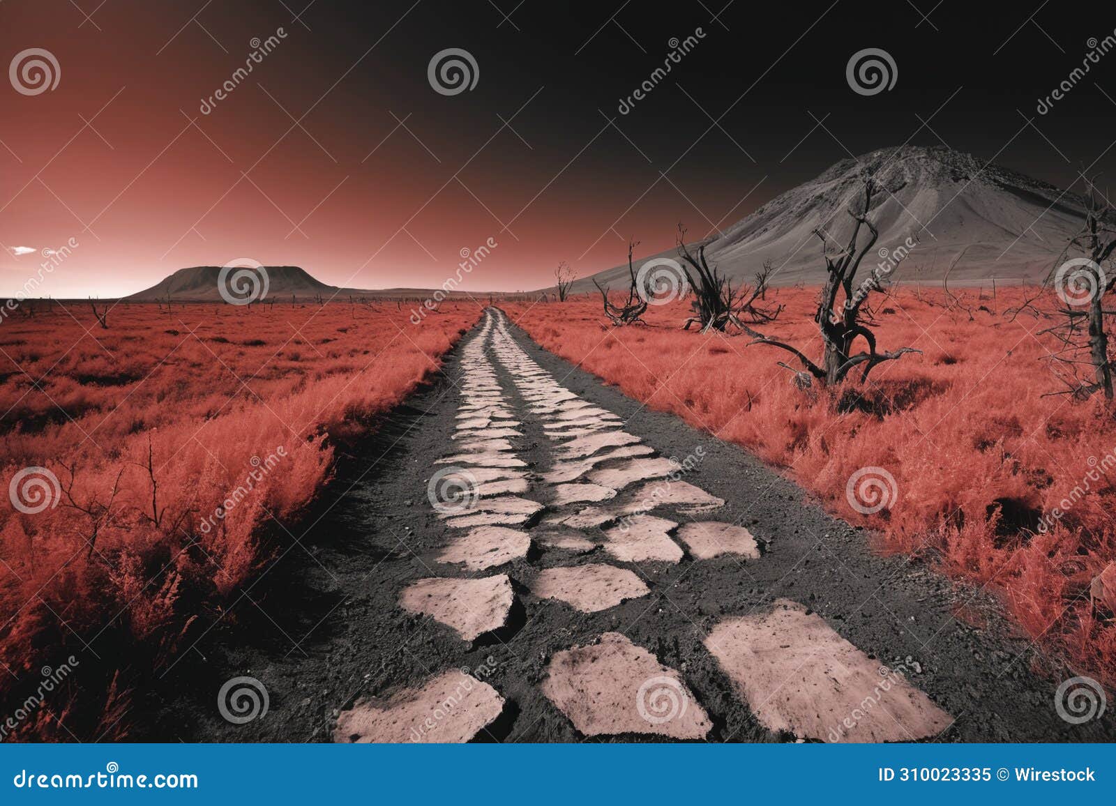 A Dirt Path with Small Rocks and Trees in the Background Stock Image ...