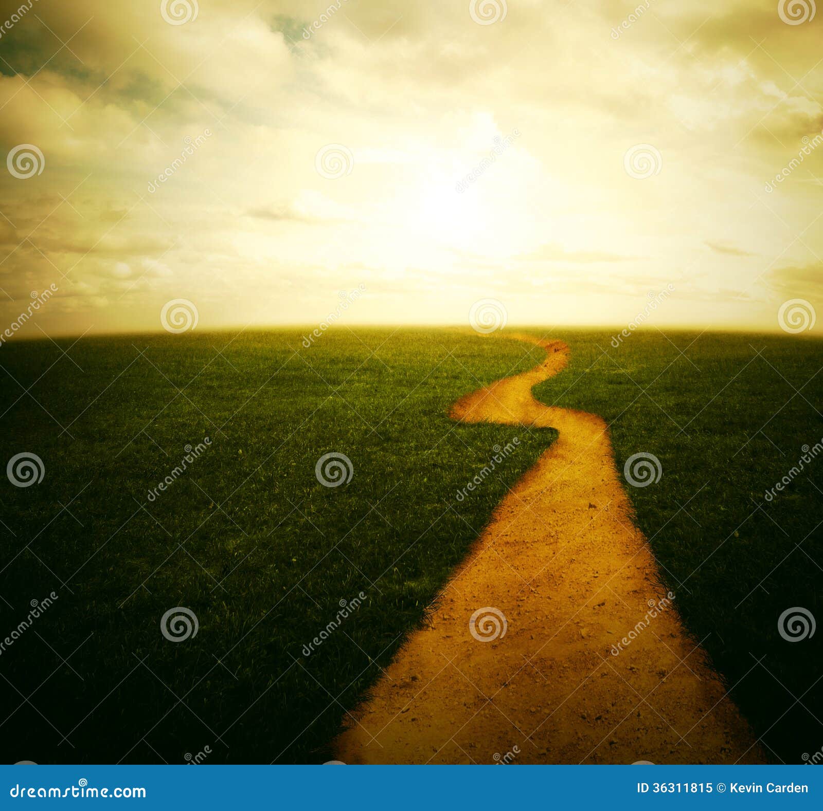 Dirt pathway to the sunset stock image. Image of blue - 36311815